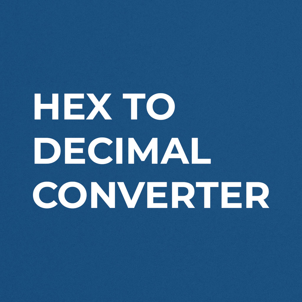 Hex to Decimal Converter | Smart Web Toolkit